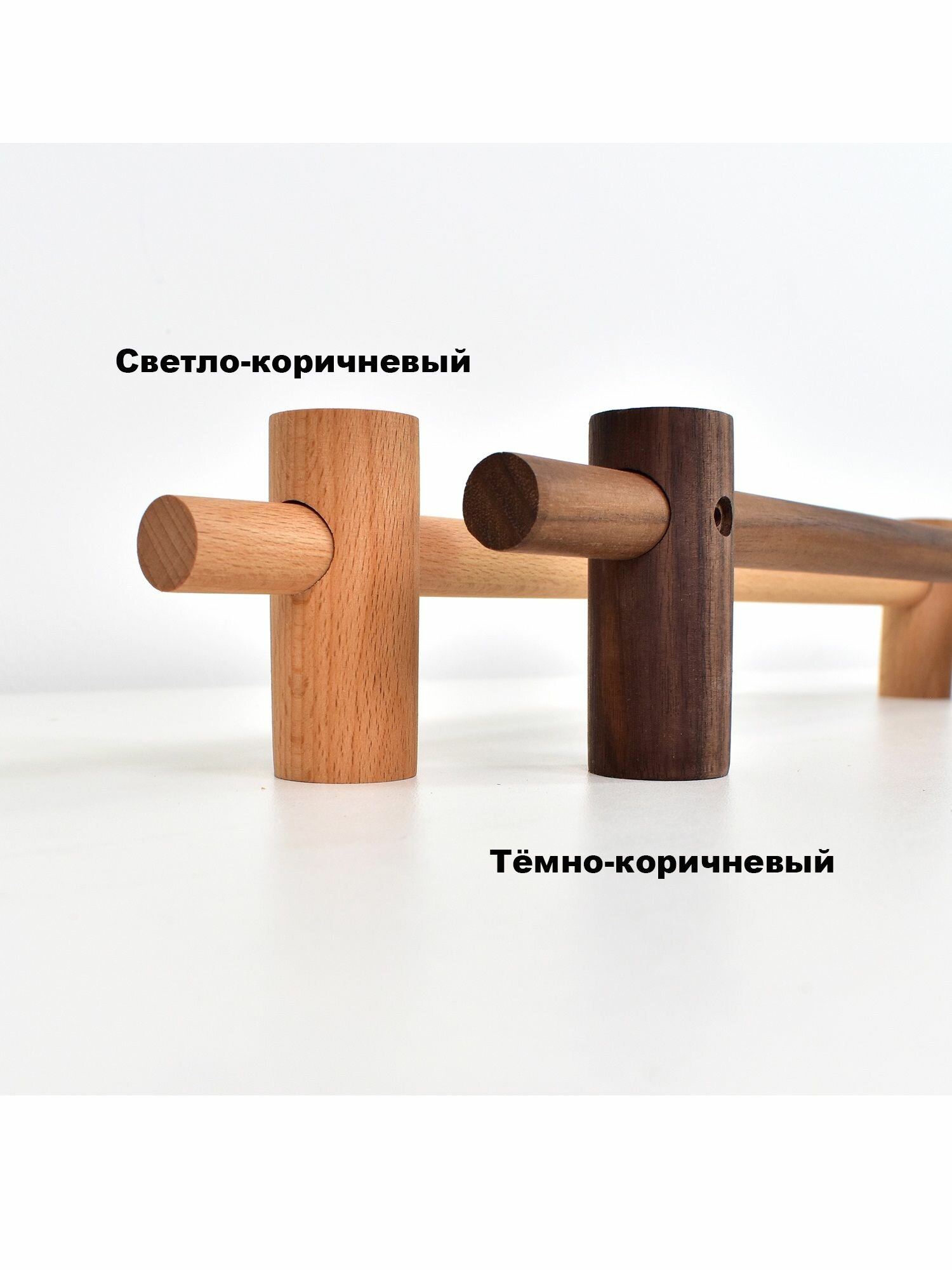 100 см, Деревянная штанга-карниз для легких штор