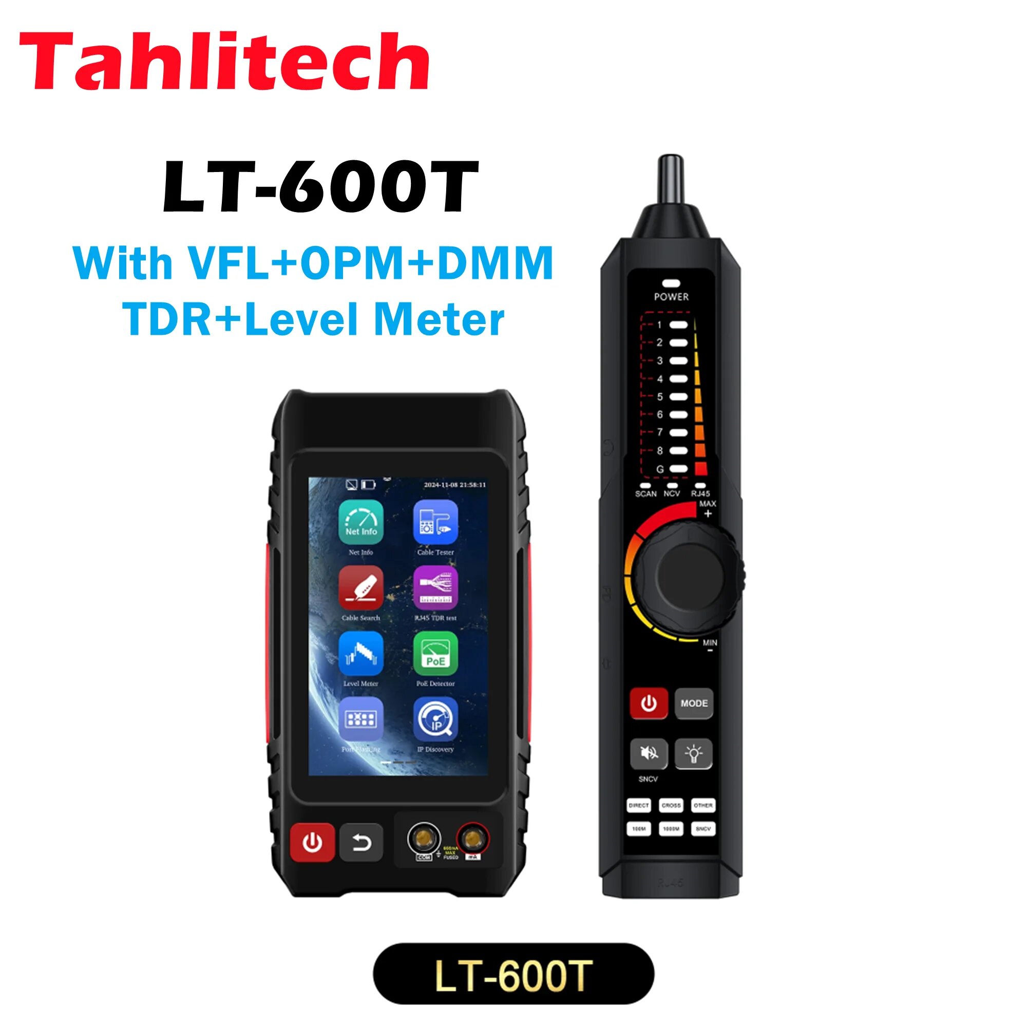 TahliTech LT-600T Тестер кабеля VFL+OPM+DMM+TDR