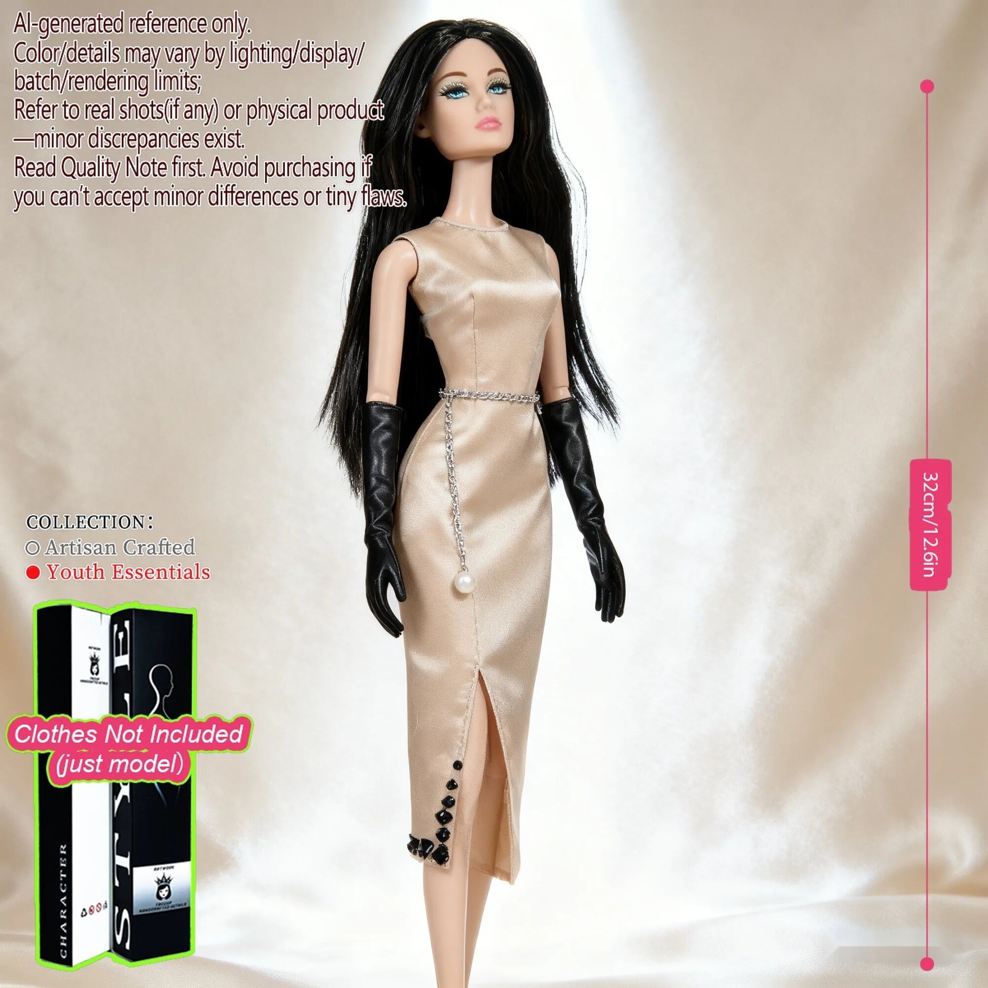 Пластиковая шарнирная кукла BJD 32 см