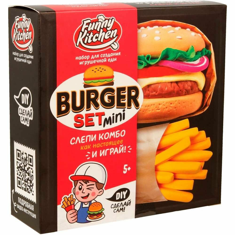Лизун Slime лаборатория Funny Kitchen Burger set mini