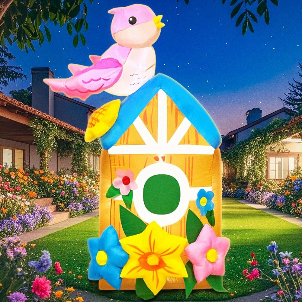 Весенний надувной птичий домик с подсветкой EU Plug