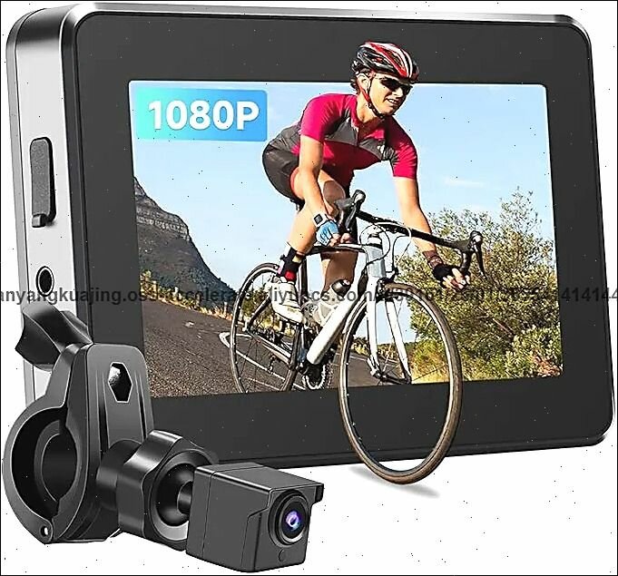 Велосипедная камера с аккумулятором и ночным видением вращается на 360 градусов Установка за 3 минуты Широкий обзор Монитор 4.3 дюйма HD 1080P для горного электровелосипеда