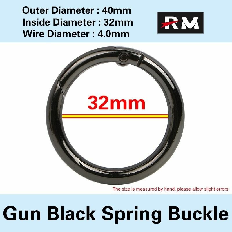 Карабин кольцо для сумок, ключей металлический, Пряжка для ремня сумки, внешний диаметр 40 мм, Внутренний диаметр 32 мм, 5 шт