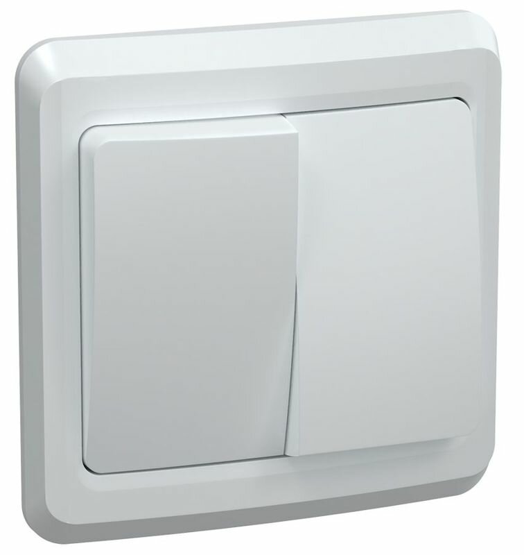Выключатель 2-кл. СП Вега 10А IP20 ВС10-2-0-ВБ бел. GENERICA EVV20-K01-10-DM