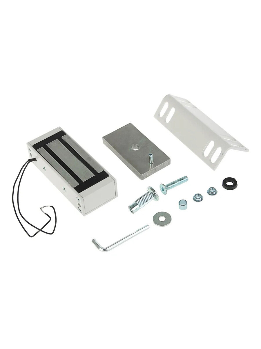 CARCAM M1-150 Электромагнитный замок с уголком (белый), Замок рассчитан на 150 кг удержания