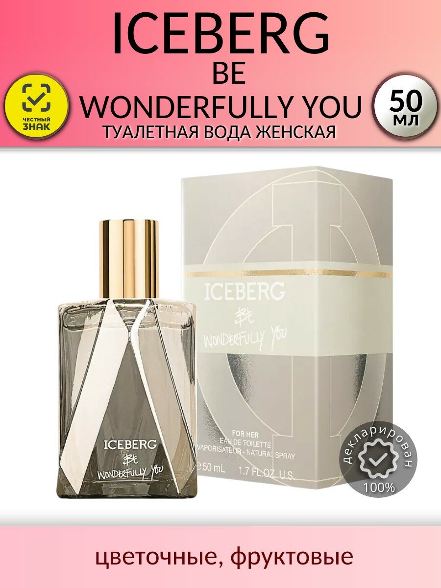 Iceberg Be Wonderfully You Туалетная вода Женская 50мл цветочный, фруктовый аромат