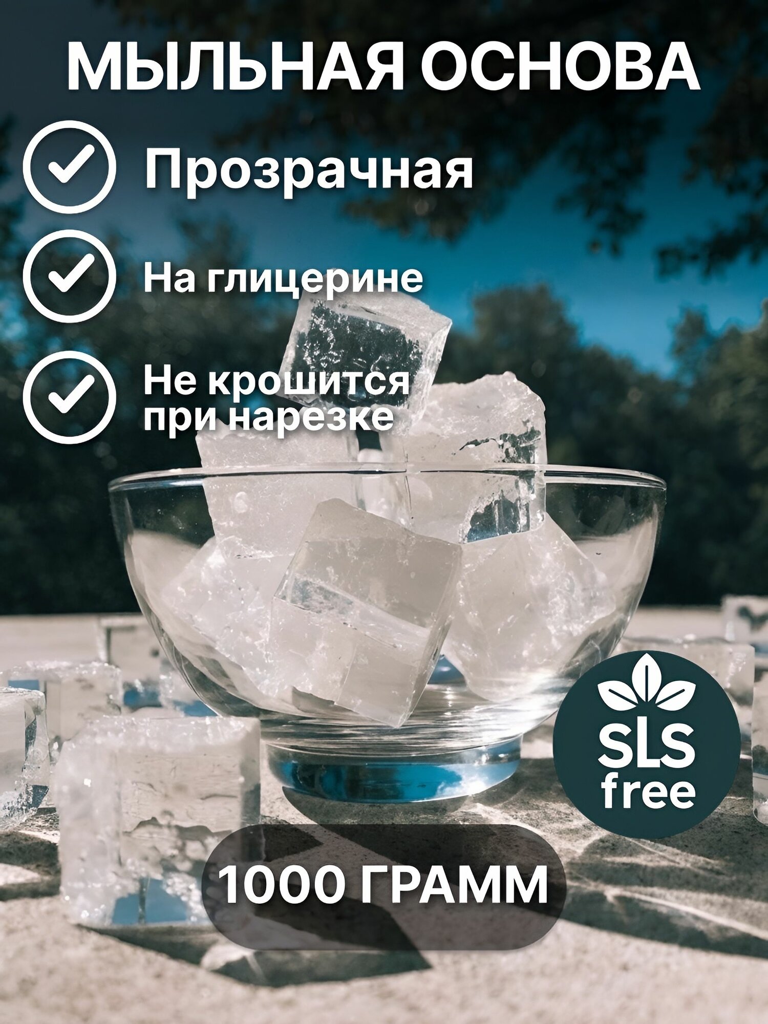 Мыльная основа для мыловарения 1000 грамм прозрачная