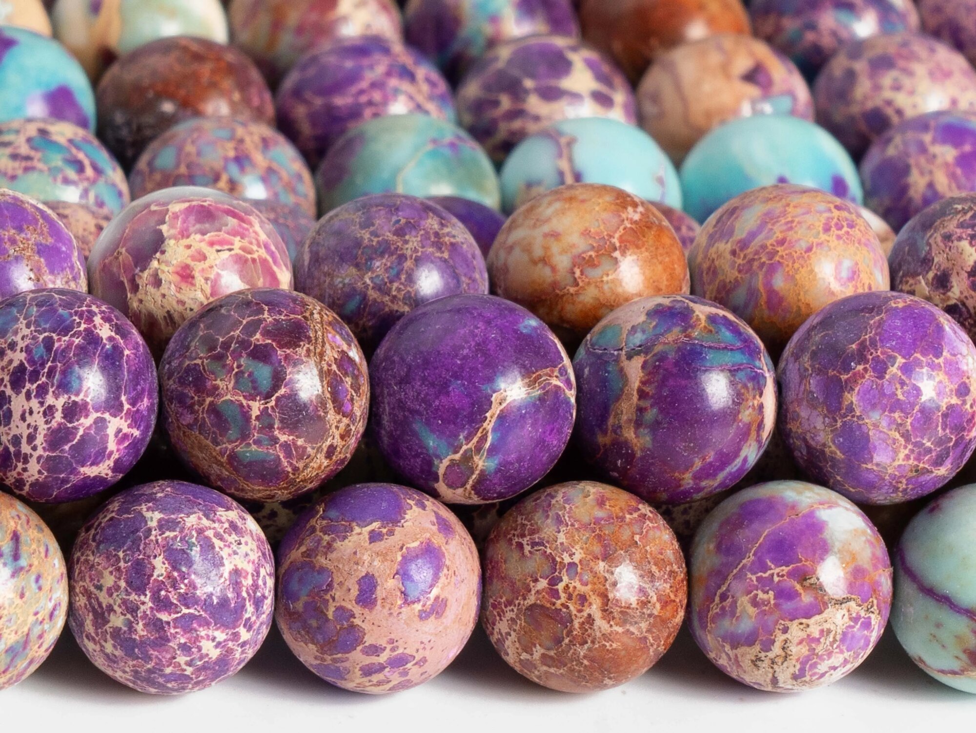 Бусины из императорской яшмы 4/6/8/10 мм 10mm apr. 37 beads