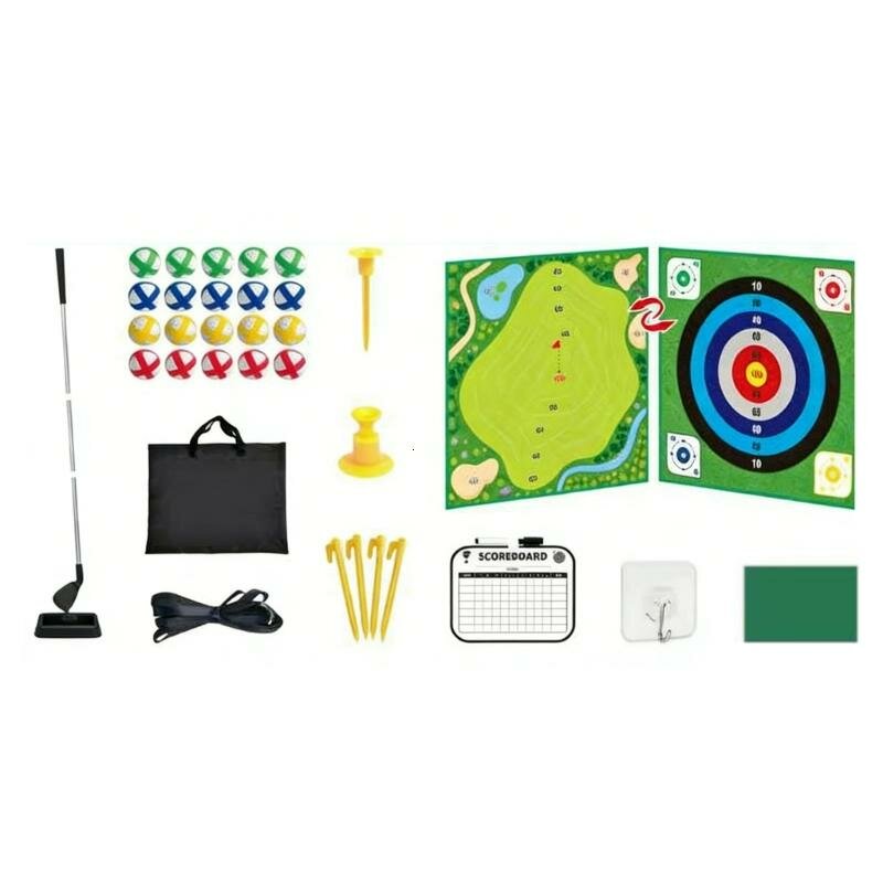 Детская игра в крокет на открытом воздухе