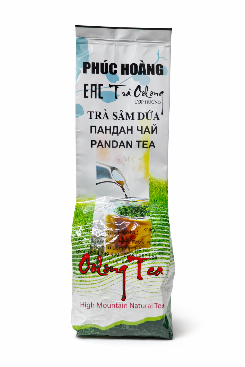Вьетнамский чай Улун Пандан Phúc Hoàng Pandan Tea листовой, 200г.