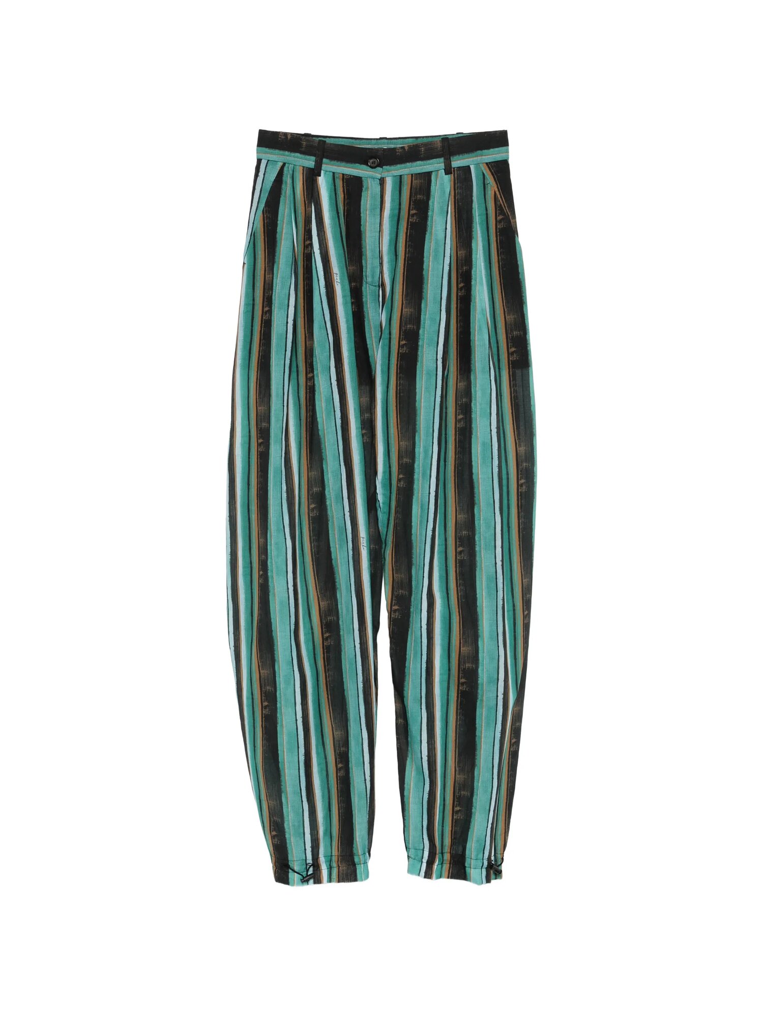 Брюки Striped pleated straight trousers
