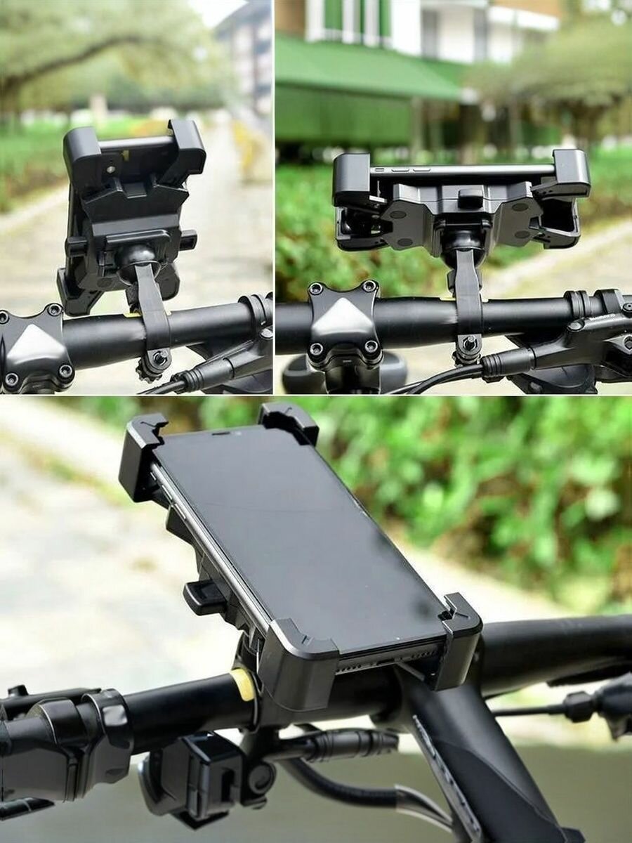 Держатель для телефона смартфона на велосипед, мотоцикл, скутер, самокат, электровелосипед, электросамокат