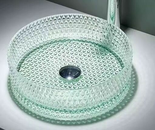 Кристаллино-стеклянная чаша-раковина для умывания