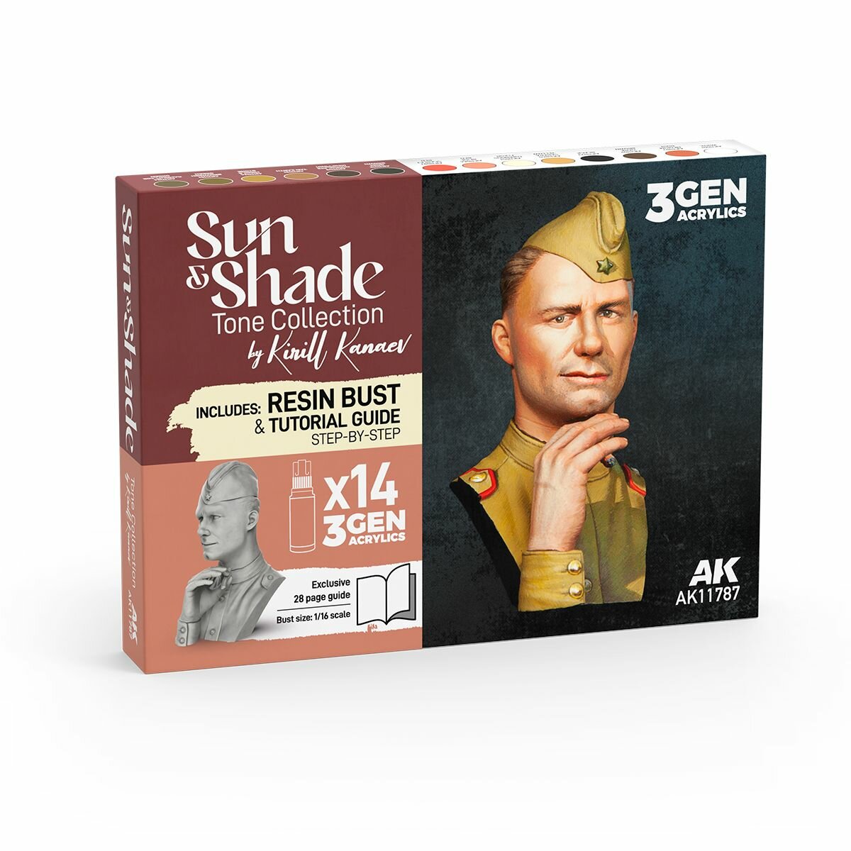 Набор красок AK Interactive Sun & Shade Tone Collection by Kirill Kanaev