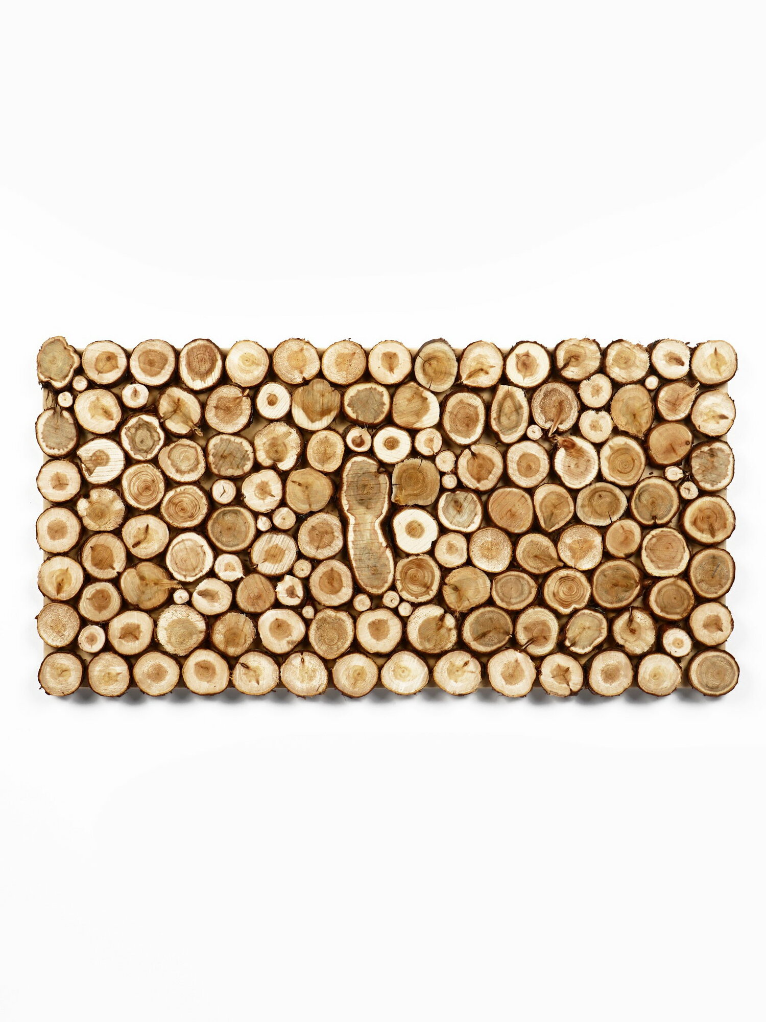 Панно из можжевельника для бани, 60x30 см, тематика: дерево, способ крепления: без крепежа