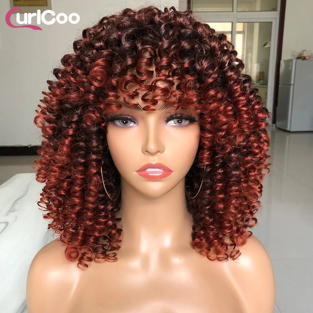 CurlCoo афро-парик с кудрями, цвет T1B/350