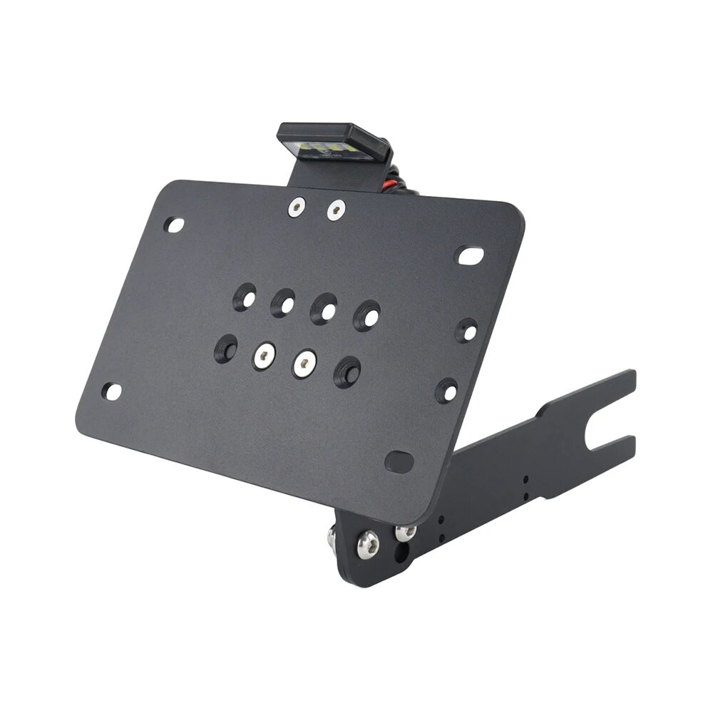 1 комплект, универсальный боковой кронштейн для держателя номерного знака мотоцикла со светодиодной подсветкой, фиксатор крыльев