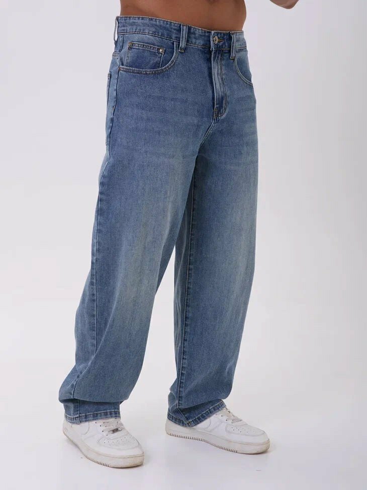 Джинсы багги мужские оверсайз, свободные 