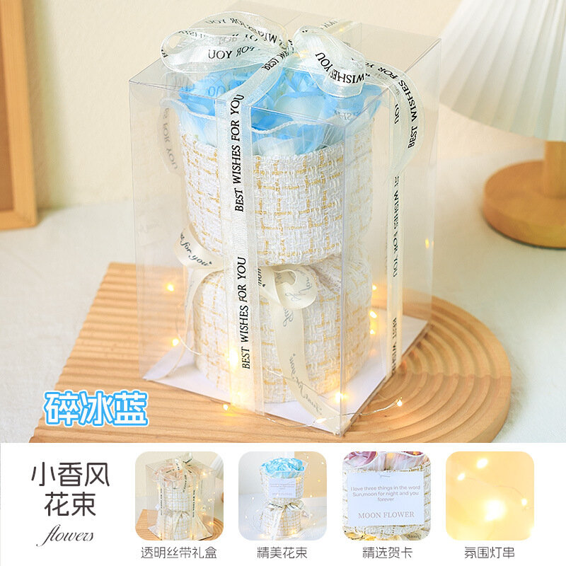 Подарки на Рождество и День святого Валентина, небольшой ароматный букет новых интернет-знаменитостей, готовое мыло, розы, подарки на день рождения для девочек