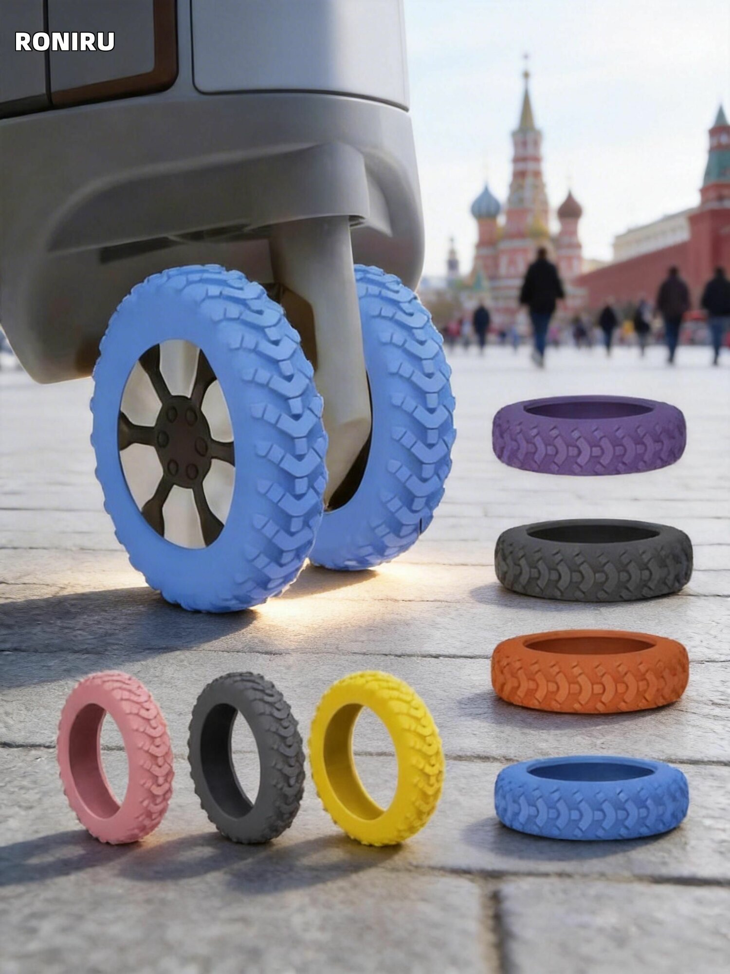 Защитные чехлы для колес багажа, для ролика, 8 шт