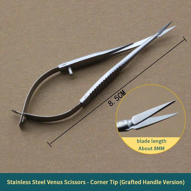 Ножницы для роговицы, 8.5см, Corner Tip, Stainless Steel