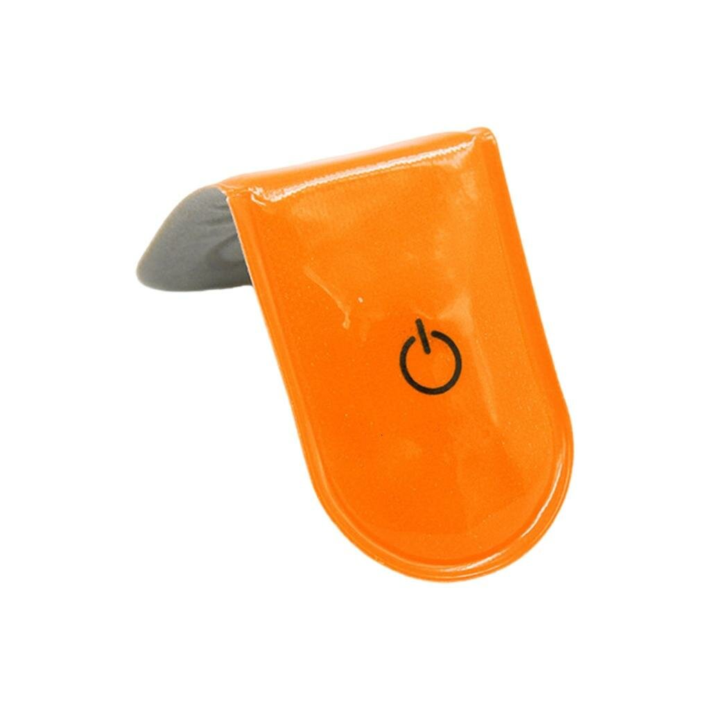 Светодиодный фонарик-клипса с подсветкой для спорта на открытом воздухе, оранжевый цвет