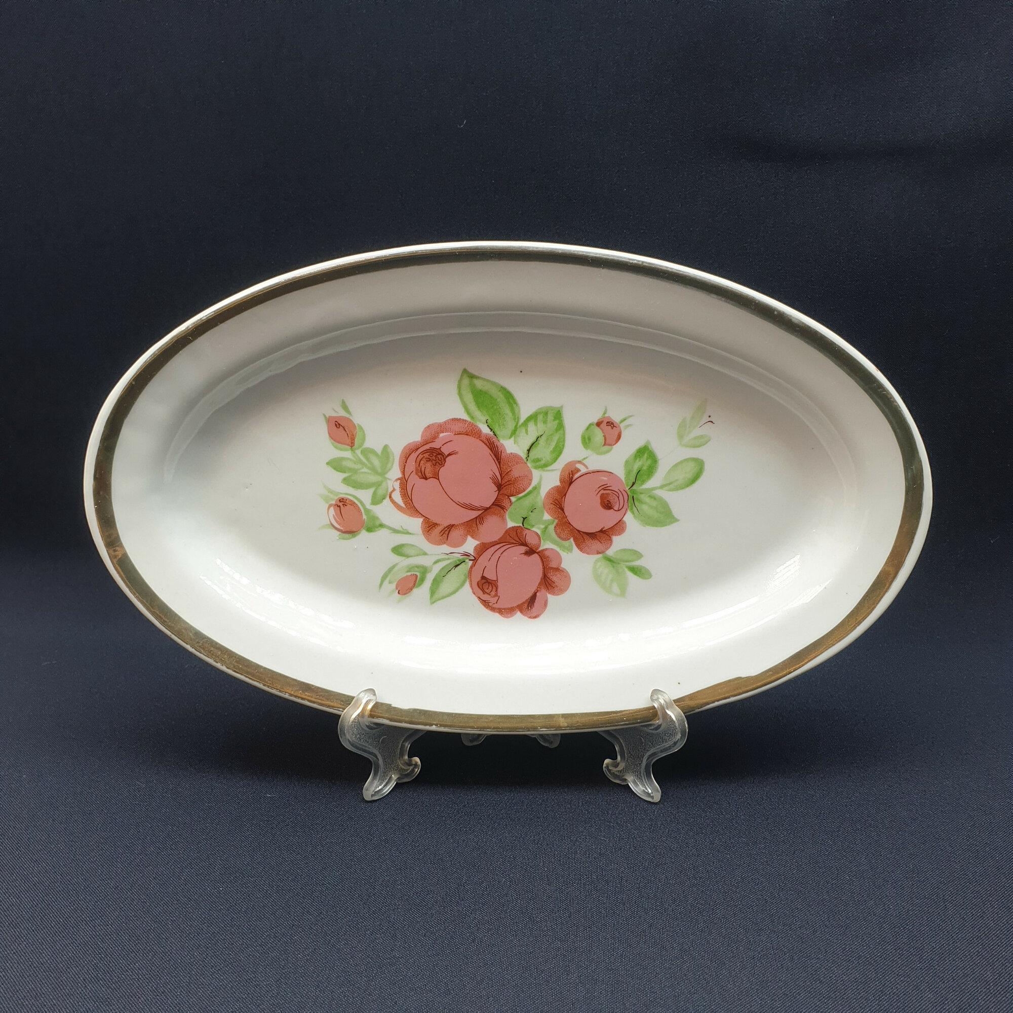 Селедочница Туймазинский ФЗ , фарфор деколь 26х15.5 см, винтаж СССР