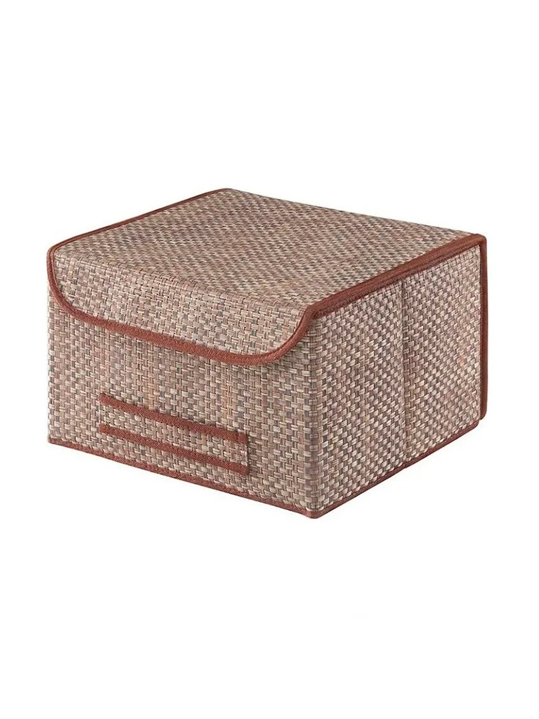 Коробка для хранения Casy Home Ротанг с крышкой 35x30x22 см, коричневая