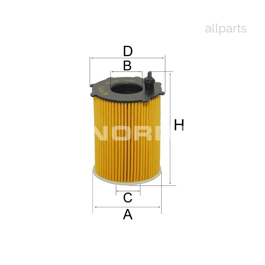 NORDFIL ON1100 Фильтр масляный GAZ Sobol (2752) Ford Focus I II III Mondeo IV V Kuga II Mazda 3 BK Mitsubis