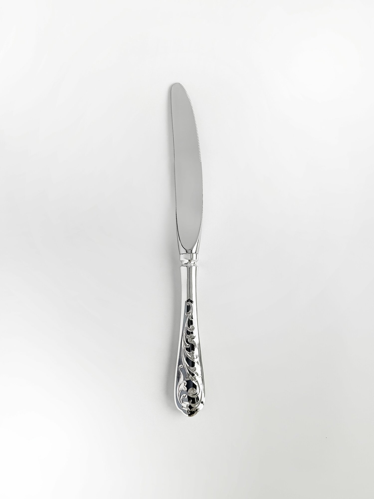 Тутта Серебряный десертный нож 925 проба, нож из серебра кубачи в подарочной упаковке