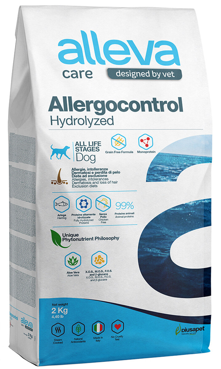 Корм сухой Alleva Care Adult Dog Allergocontrol для взрослых собак всех пород при пищевой непереносимости, 2 кг