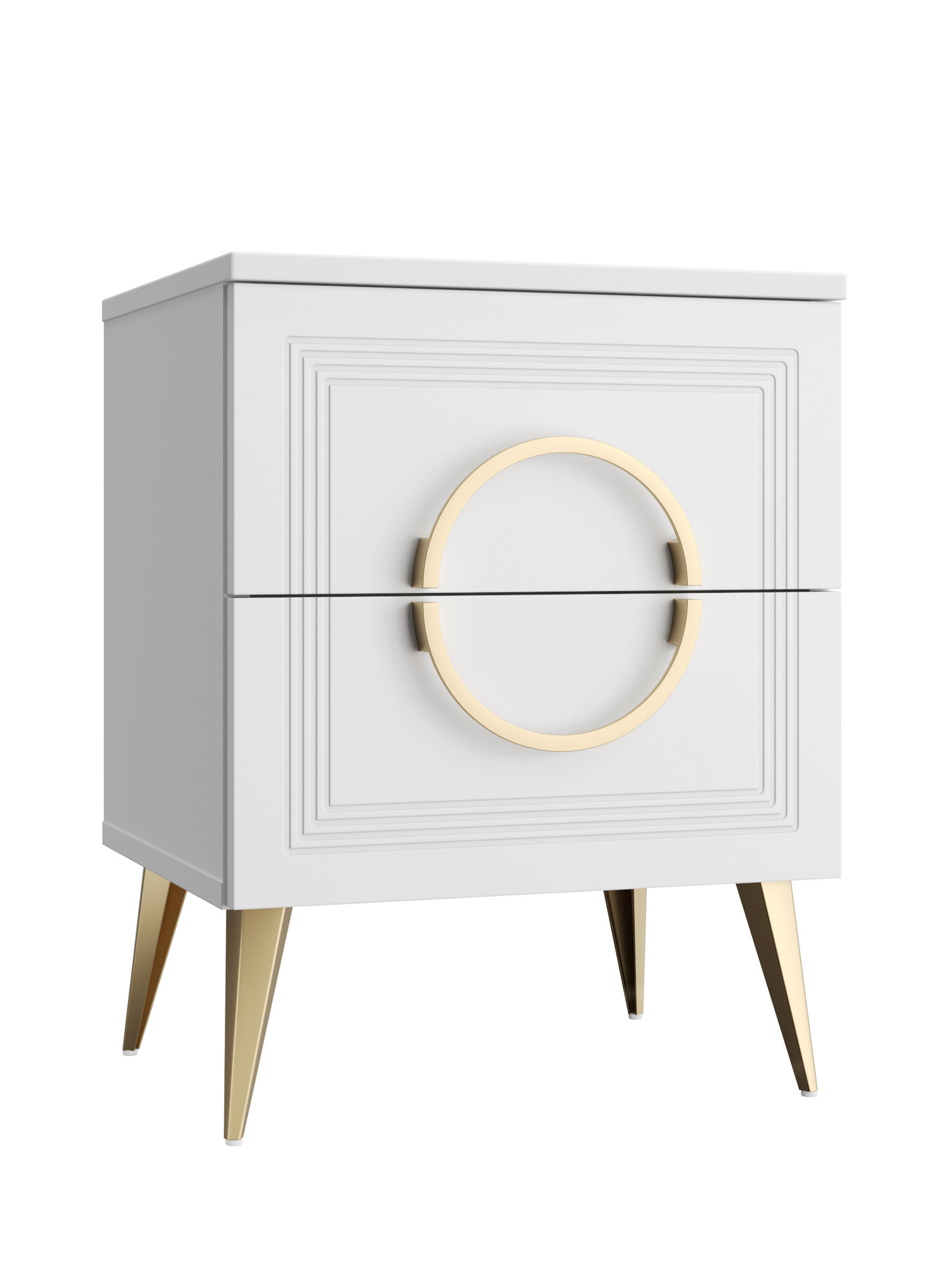 Compass тумба прикроватная Оливия ОЛ-03, 40х35х52.2, белый бриллиант/бланж