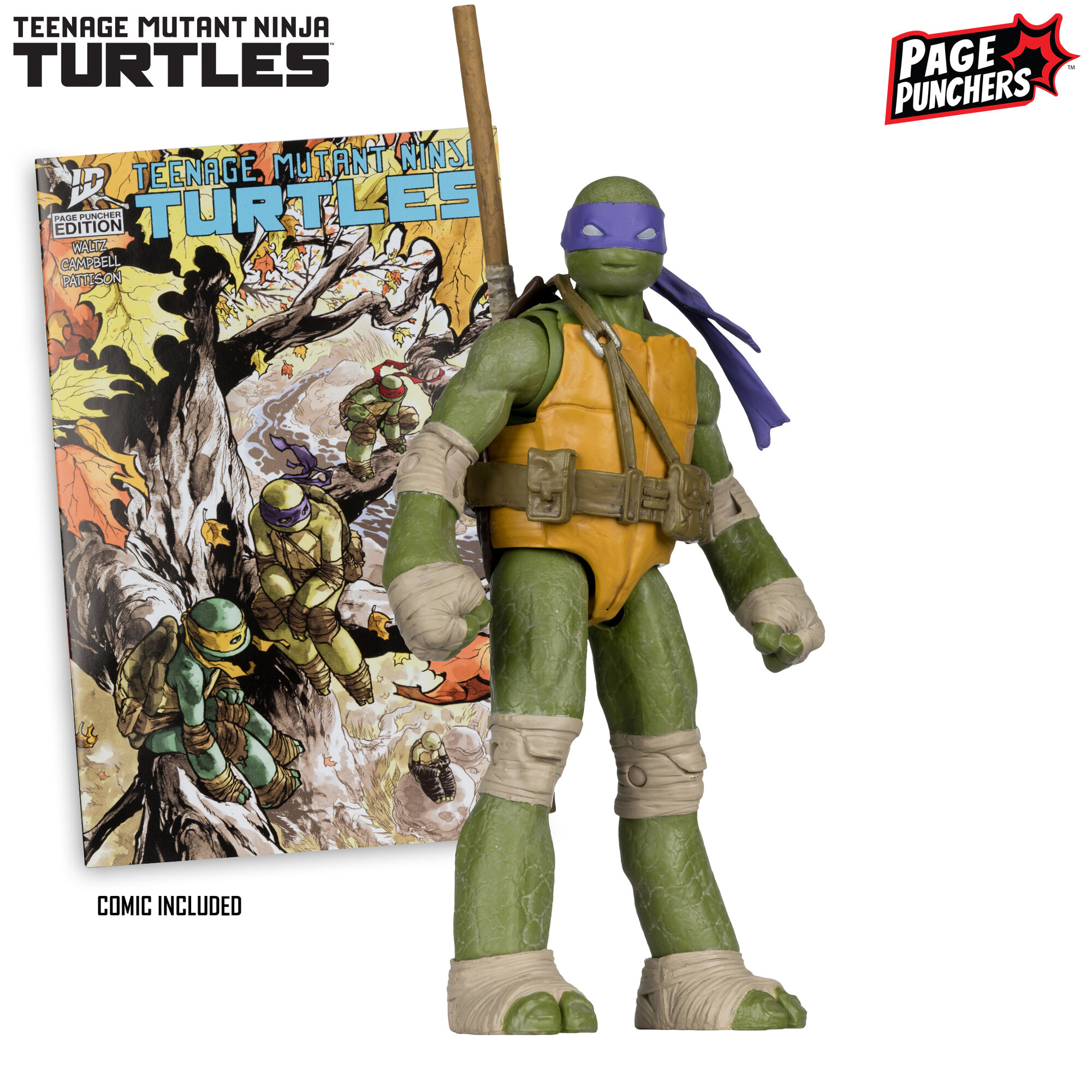 Фигурка Донателло "Черепашки Ниндзя с комиксом" от McFarlane Toys коллекционная