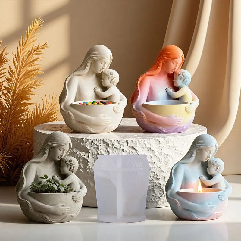 Силиконовая форма для создания гипсовых слепков матери и младенца