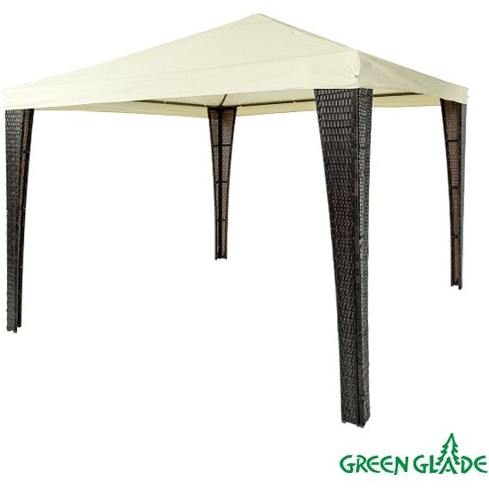 Шатер-беседка Green Glade для сада без боковых стенок 9 кв. м бежевый/коричневый 3176В
