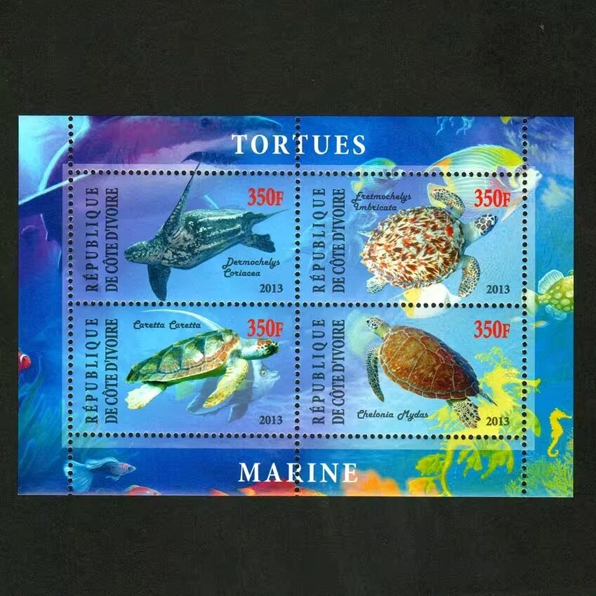 Сувенирная почтовая марка "Морская черепаха", 2013 год