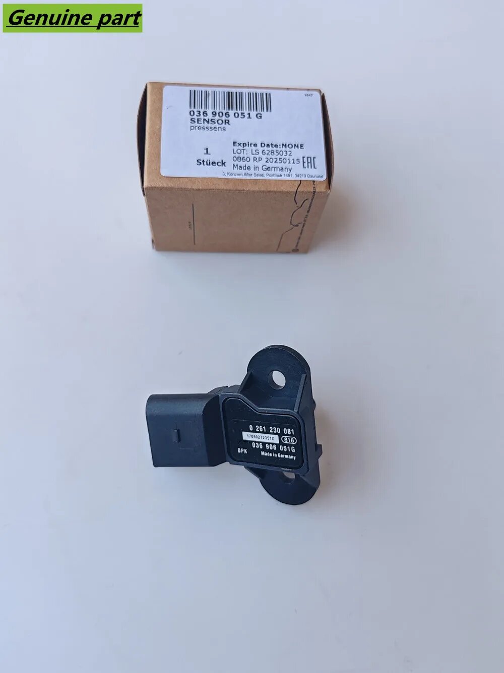 036906051G 036-906-051-G 0261230081 OEM датчик давления наддува MAP подходит для VW, AUDI, SEAT, SKODA, PORSCHE