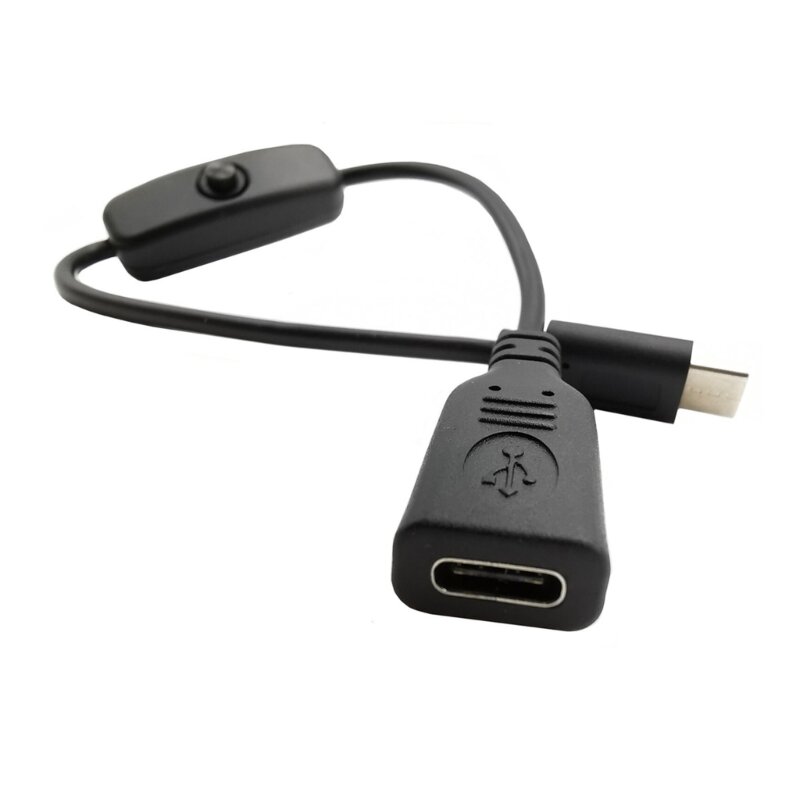 Удлинительный Кабель USB C к USB C 3A 30V с Переключателями Type C между Мужчинами и женщинами Кабель-адаптер 30 см для Ноутбуков и Мобильных устройств