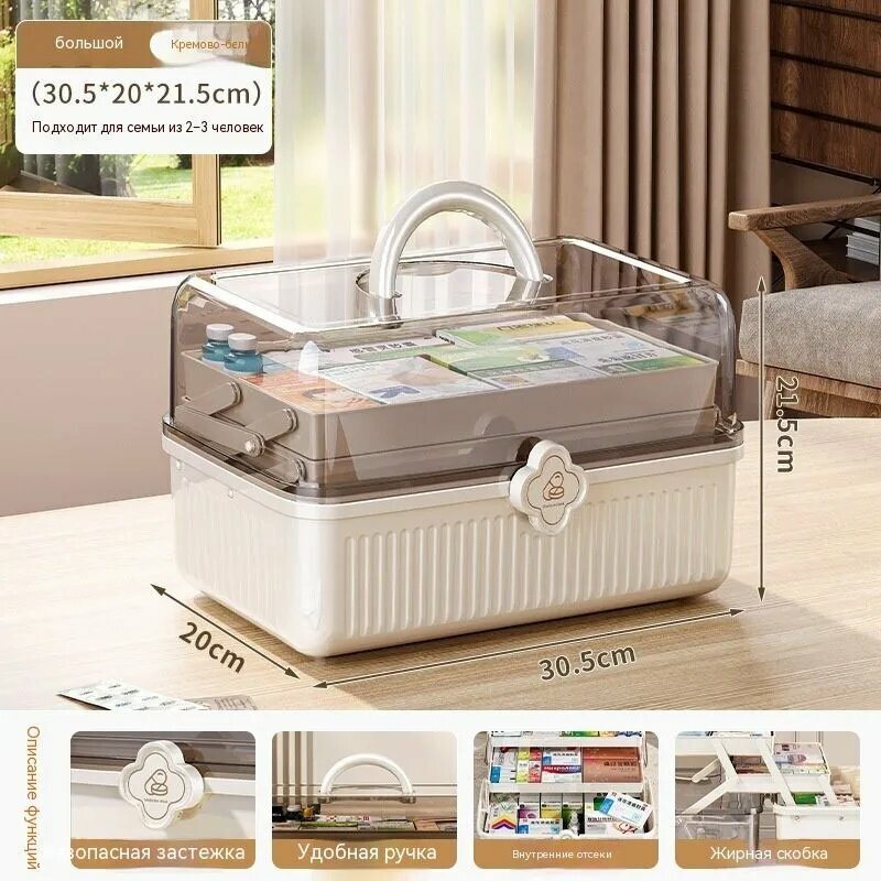 Контейнер для хранения вещей длина 30.5 см, ширина 20 см, высота 21.5 см.