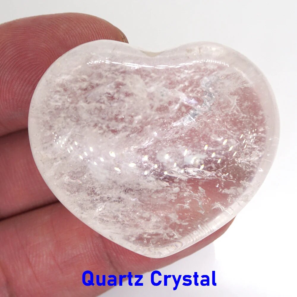 Натуральный кварцевый камень сердце 40*35 мм Фиолетовый, Quartz Crystal