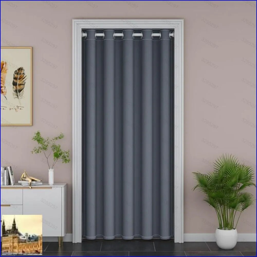 Дверь межкомнатная, Полиэстер с ПВХ покрытием, 1200x1500, Глухая раздвижная