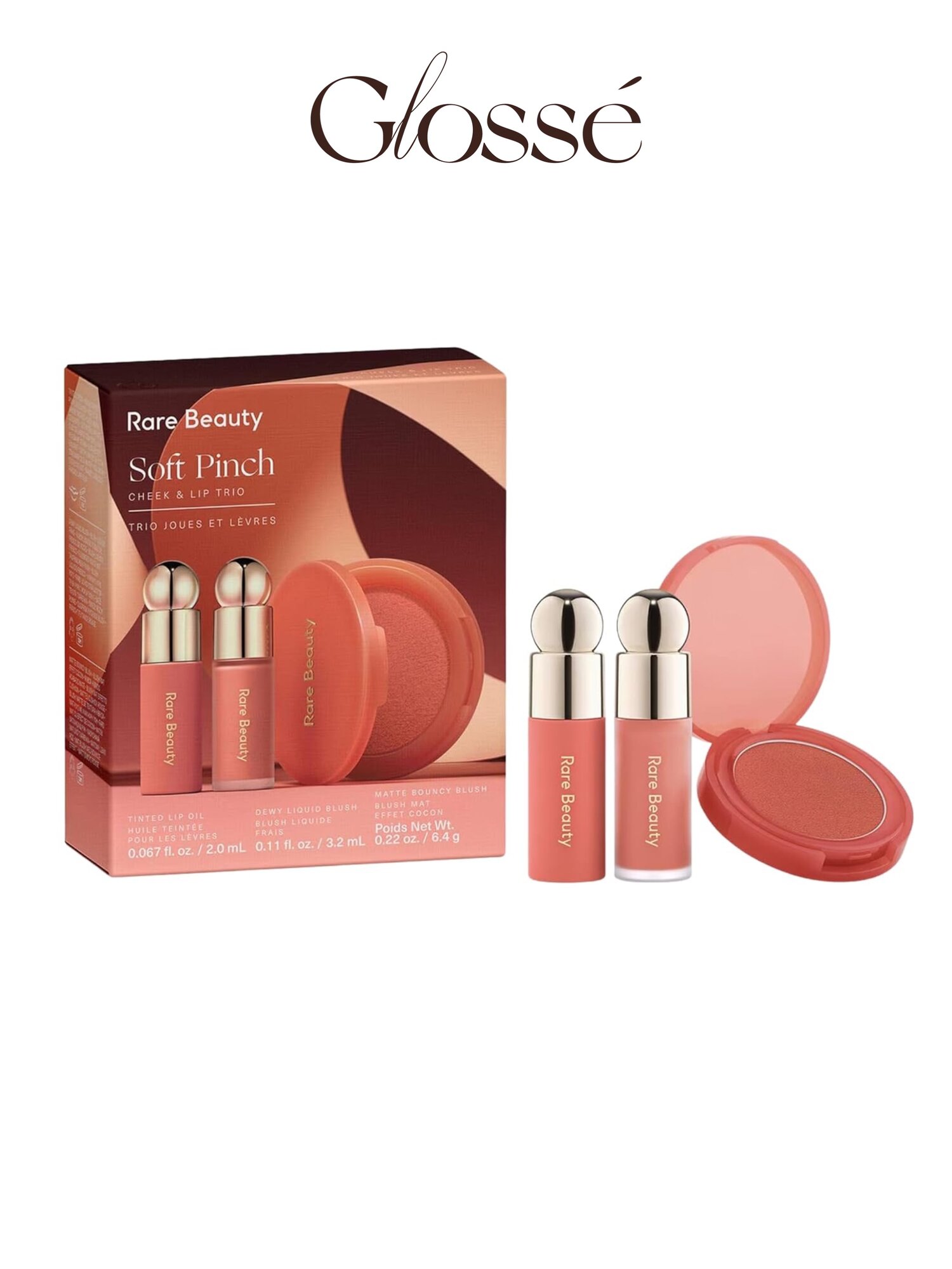 Rare Beauty Набор для лица и губ Soft Pinch Cheek & Lip Trio Gift Set