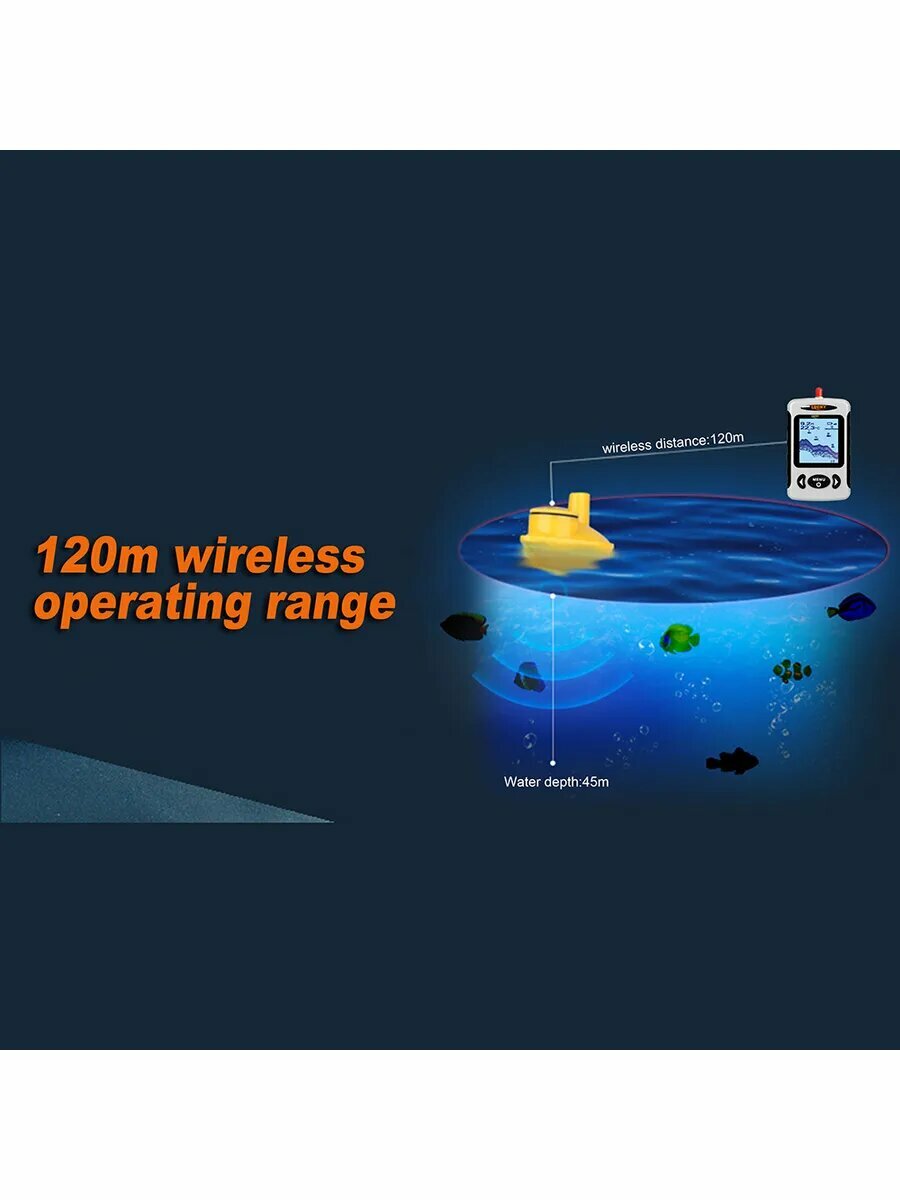 Lucky беспроводной дистанционный датчик эхолота для рыбалки,