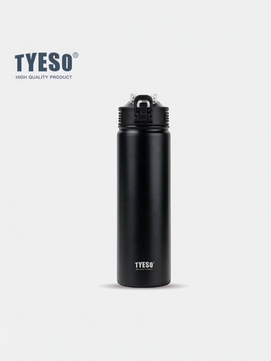 Термобутылка TYESO, c трубочкой, нержавеющая сталь, 750 мл, термос ударопрочный