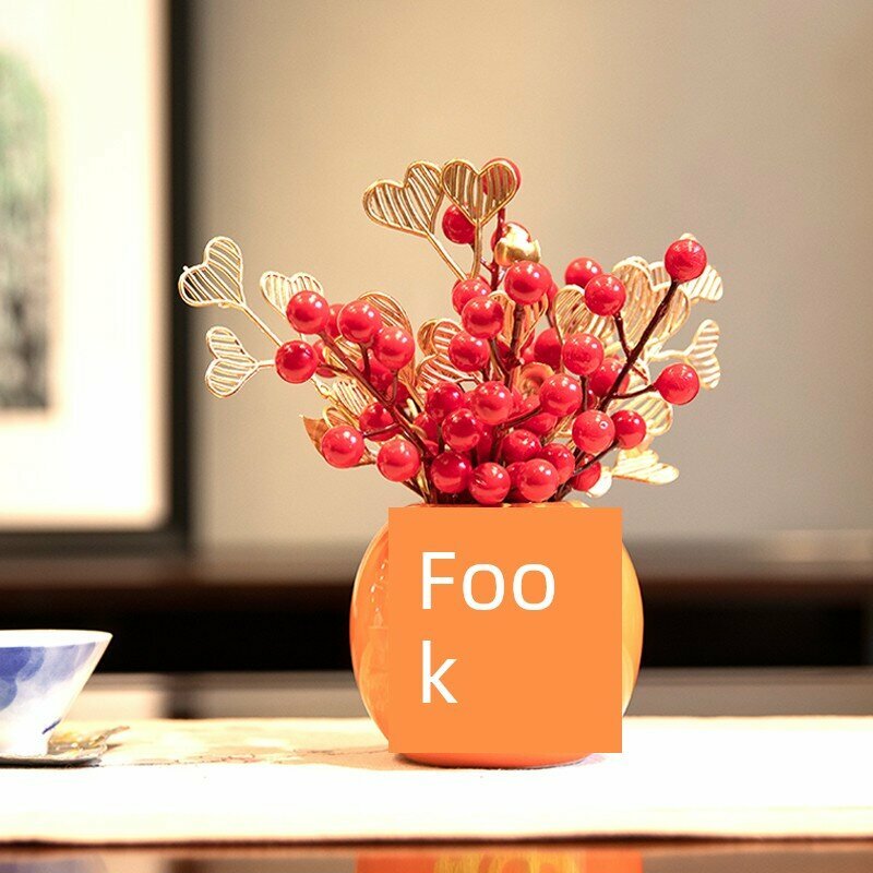 Ручная работа керамическая сфера ваза с оранжевым фруктовым оформлением для гостиной