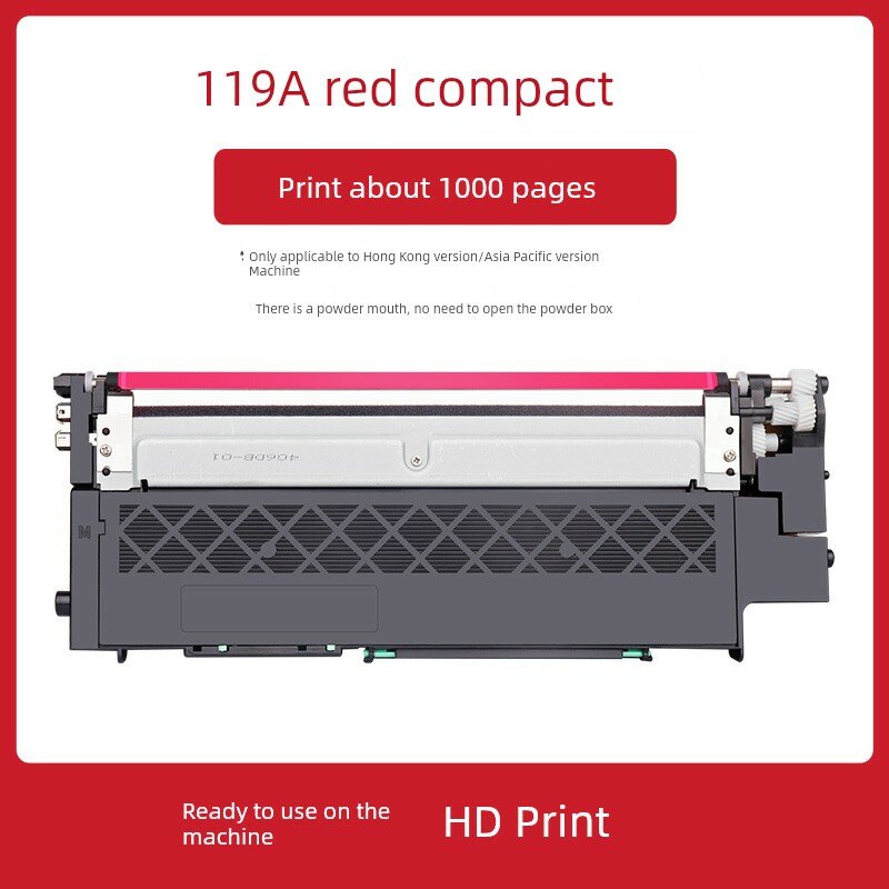 Красный картридж 119A для HP LaserJet 178nw, 1100 страниц, версия для Азиатско-Тихоокеанского региона, совместимость с