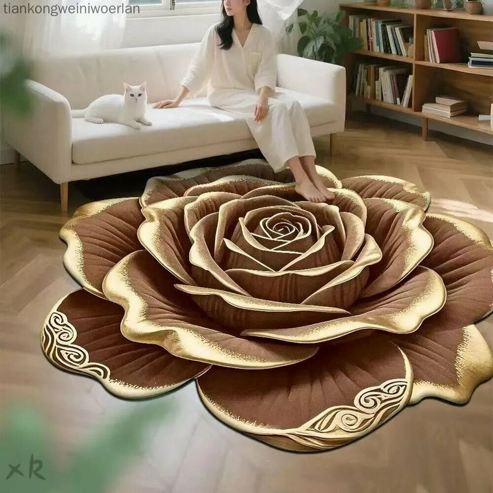 Ковер дорожка роза 100x100 см