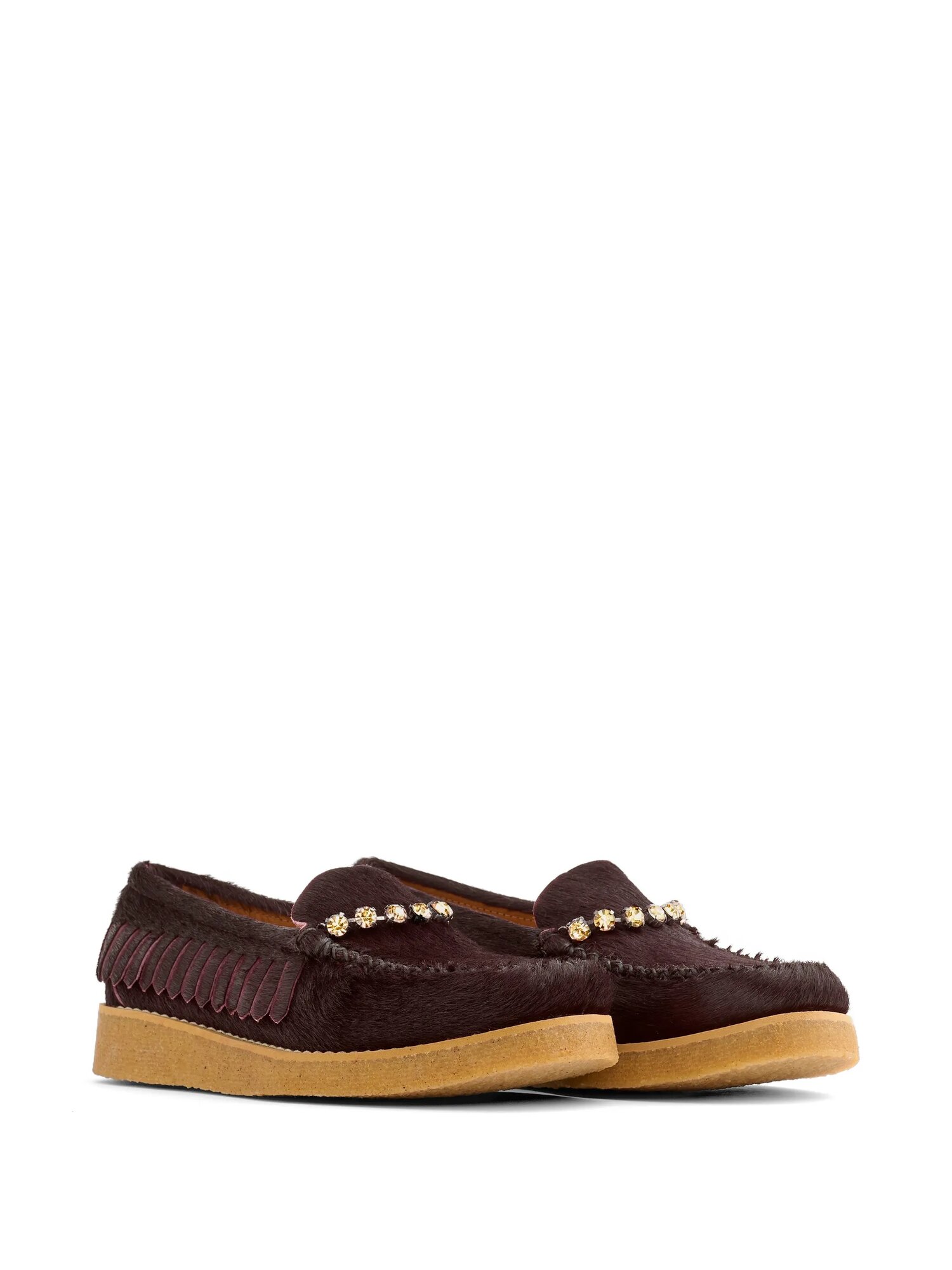 Лоферы Forte Forte Embellished loafers, размер 37, brown — фото 1