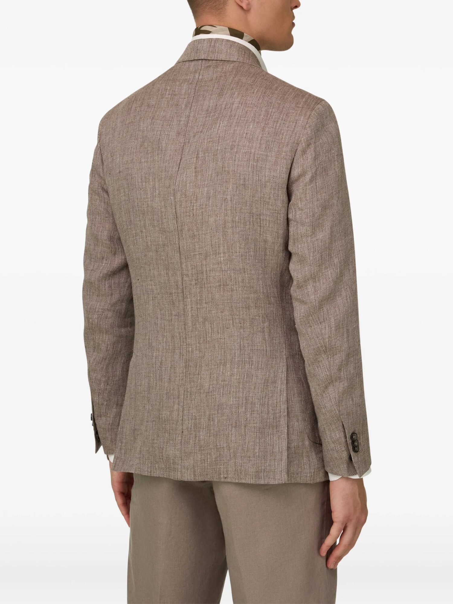 Пиджак Boggi Milano Single-breasted linen blazer, размер 48, разноцветный — фото 1