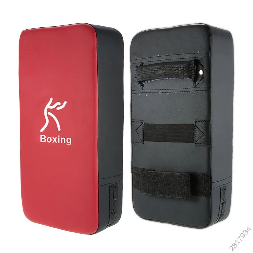 Макивара для бокса и кикбоксинга, из искусственной кожи, черного и красного цвета